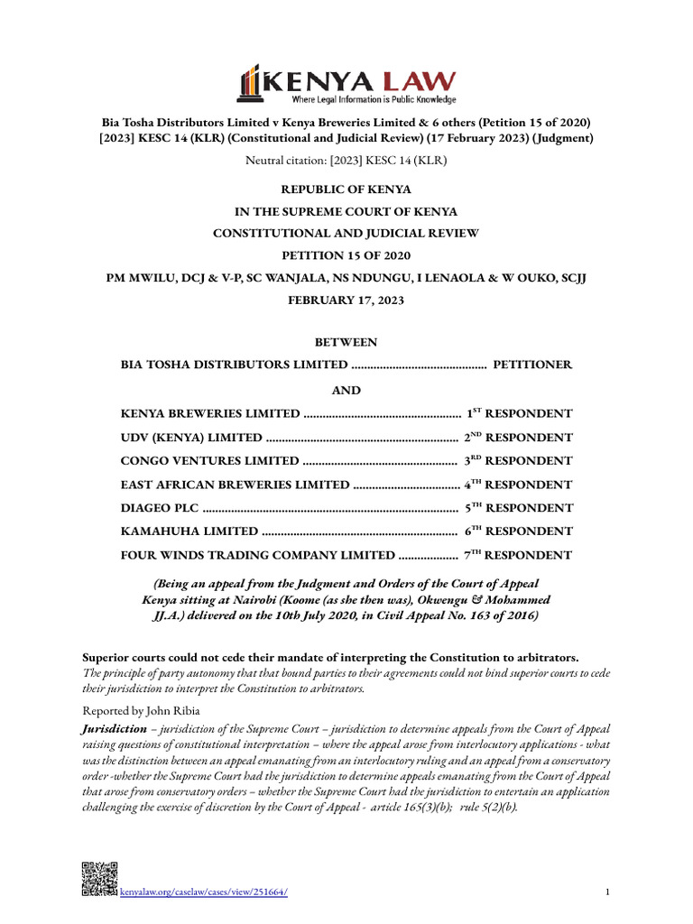 Bia Tosha | PDF | Appeal | Appellate Court