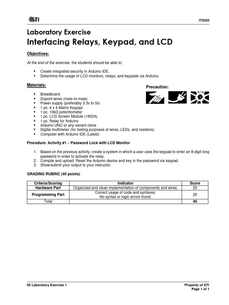 05 Laboratory Exercise 1 | PDF