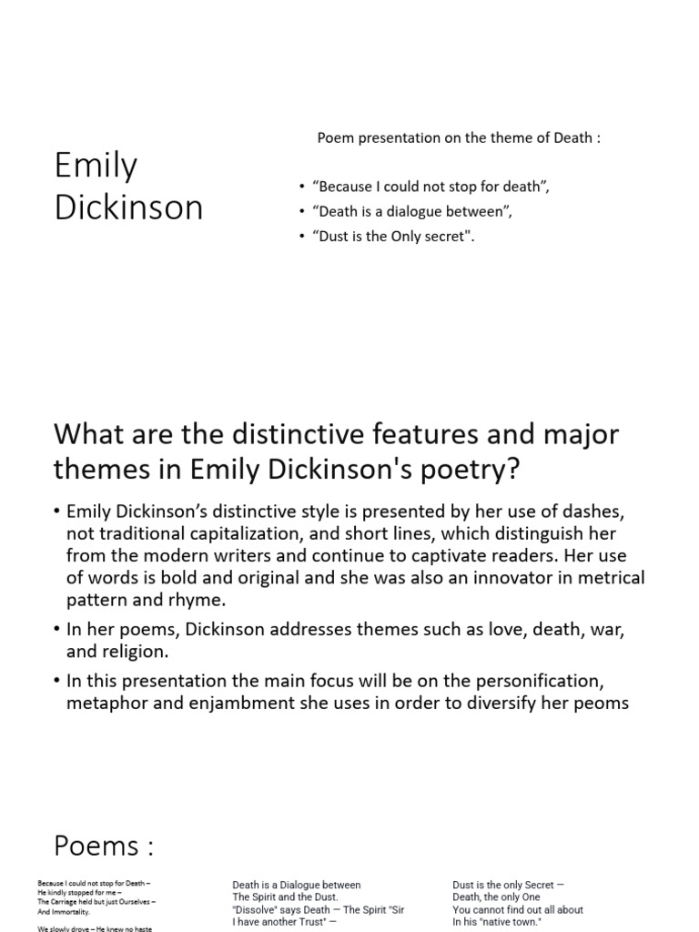Presentation 2 | PDF | Emily Dickinson | Poetry