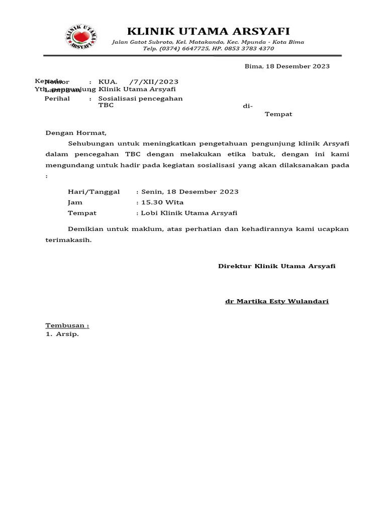 Sosialisasi TBC & Pelatihan Code Blue | PDF