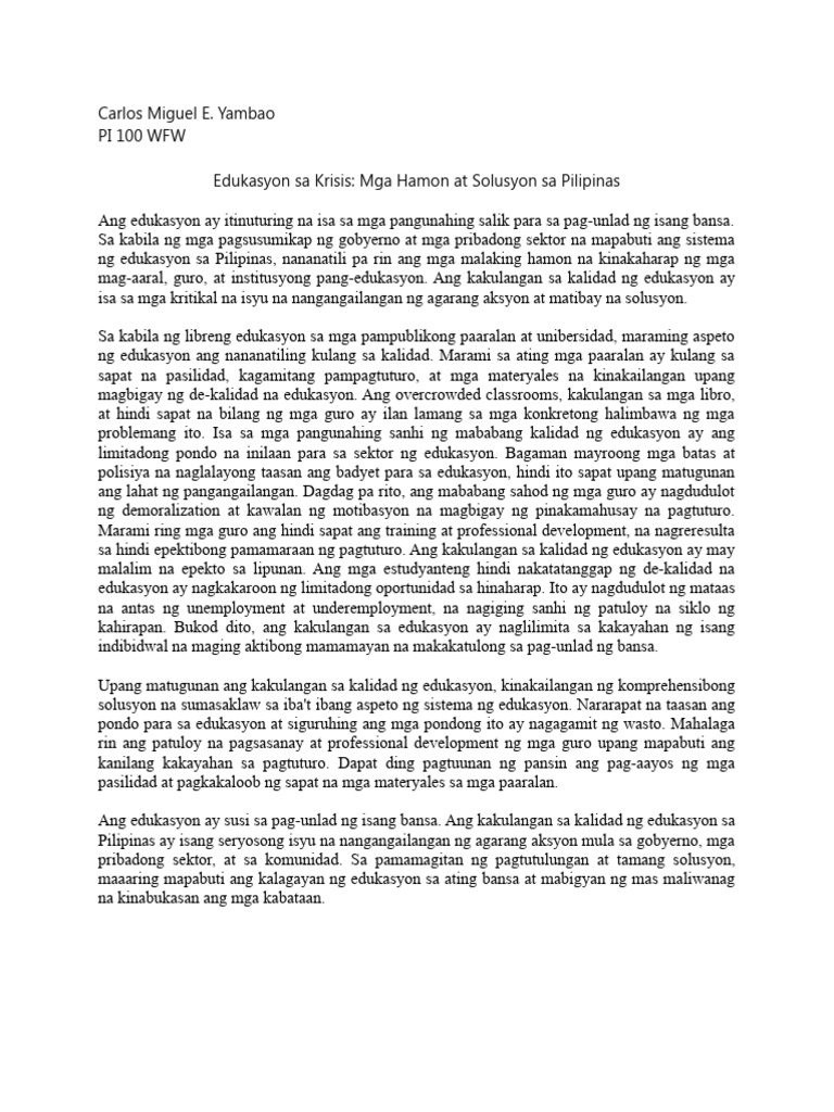 RP2 PI100 Yambao | PDF