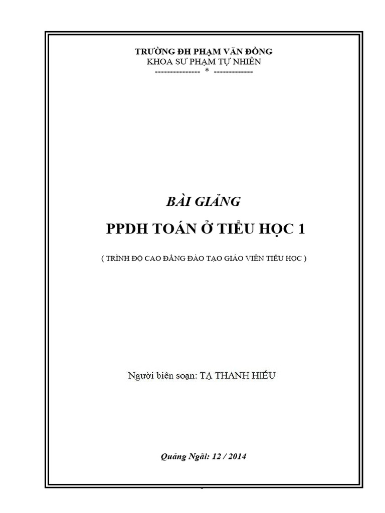 PPDH Toan Tieu Hoc1 9836 | PDF