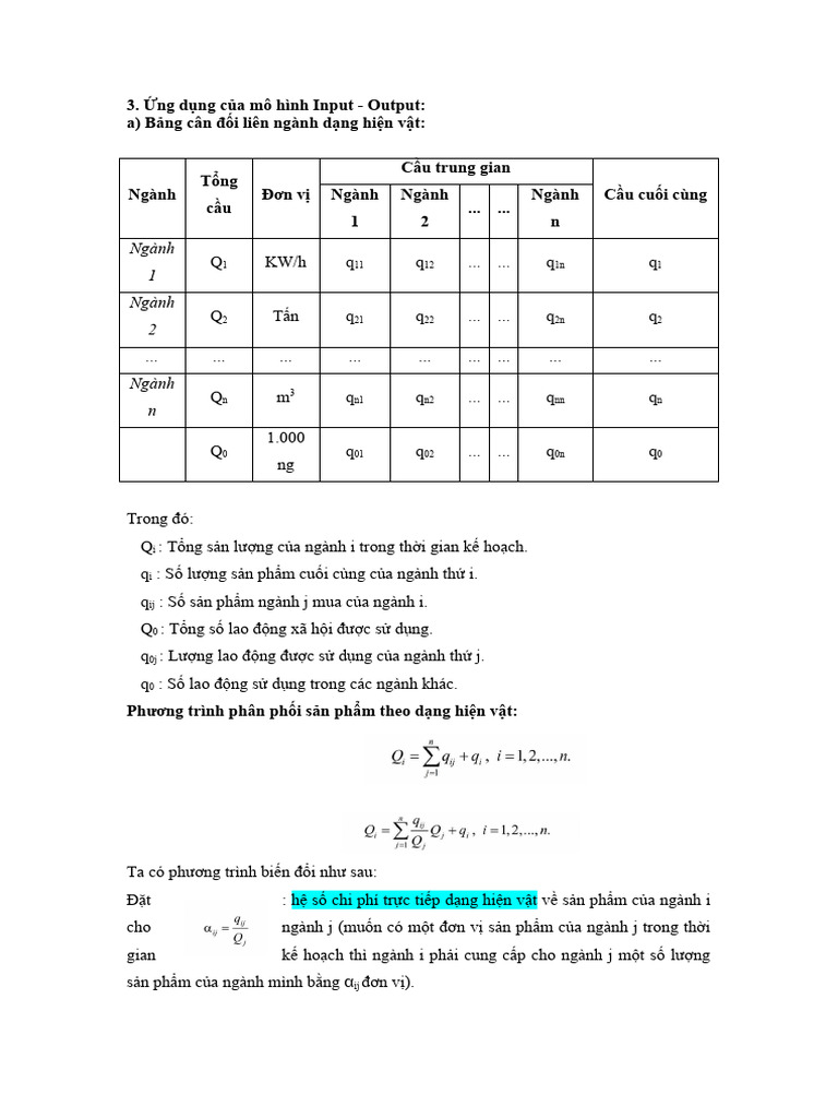 NG D NG C A Mô Hình Input Output 4 | PDF