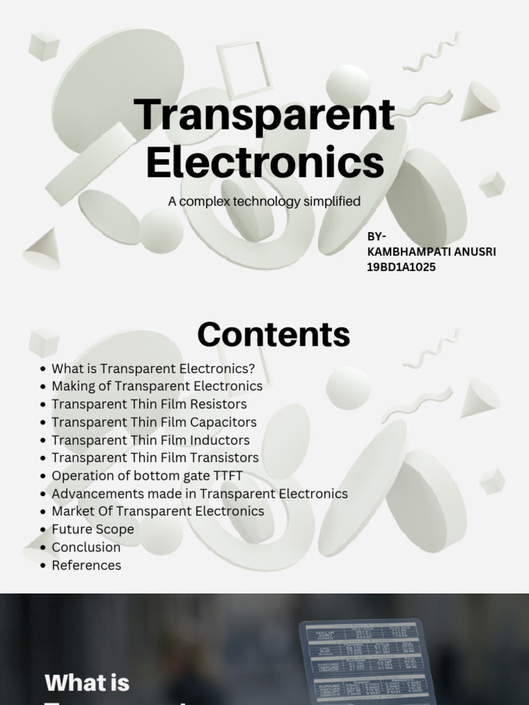 Transparent Electronics | PDF | Field Effect Transistor | Electronics