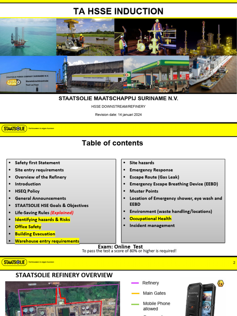 Ta Hsse Induction Final | PDF | Fires | Safety