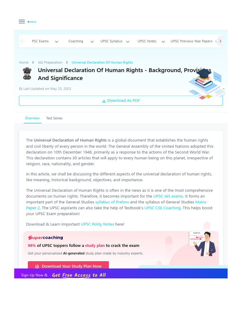UDHR | PDF | Human Rights | Libertarian Theory