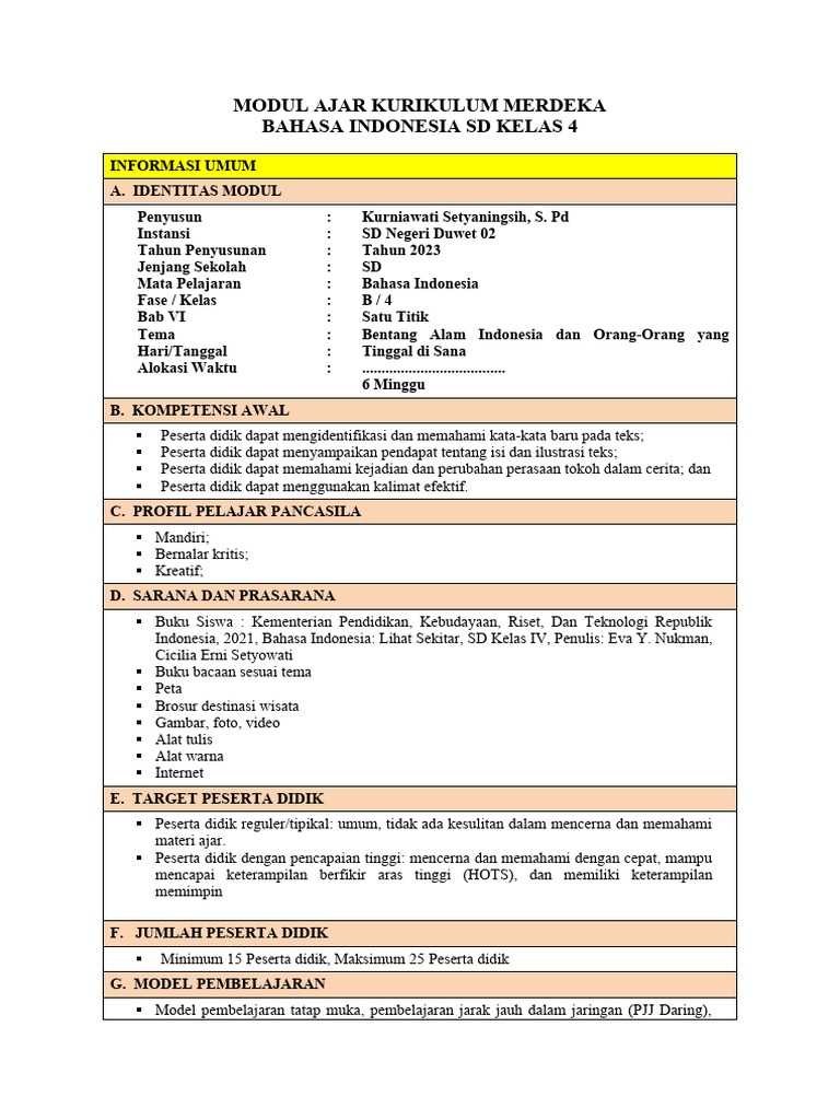 Modul Ajar Bab 6 Siap Pdf Pdf
