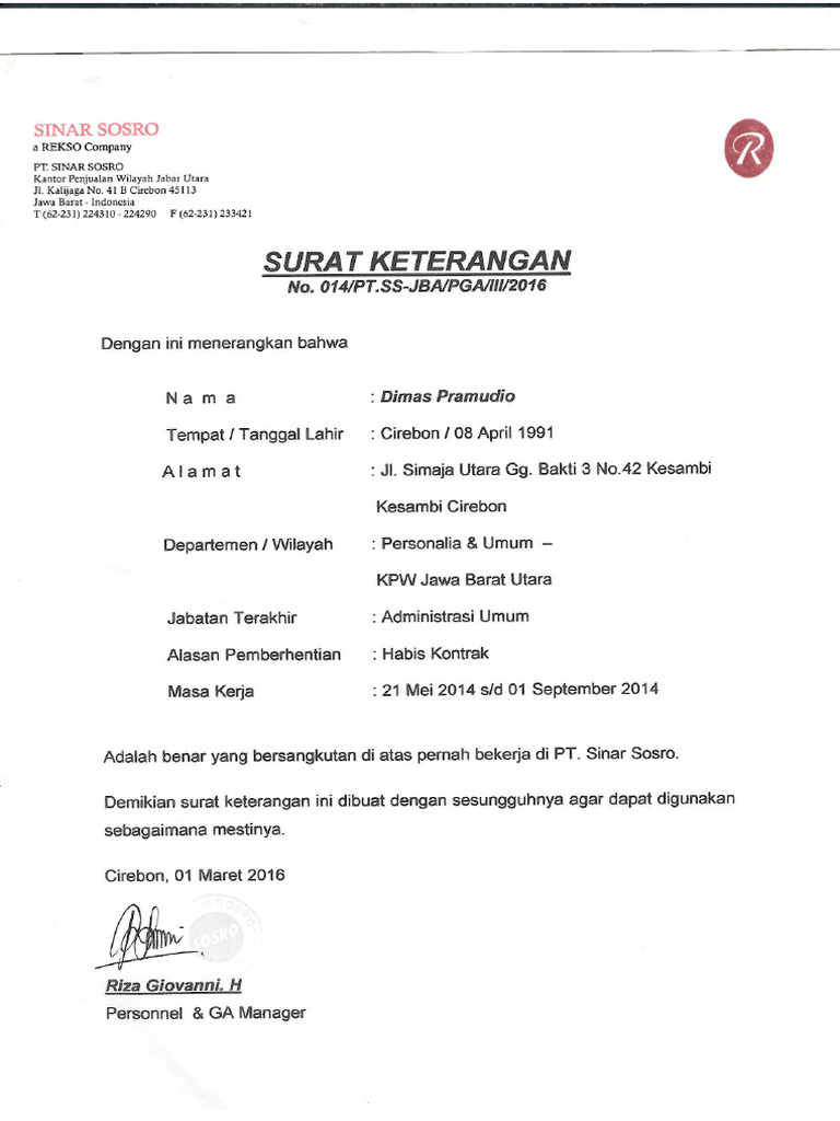 Paklaring Sosro | PDF