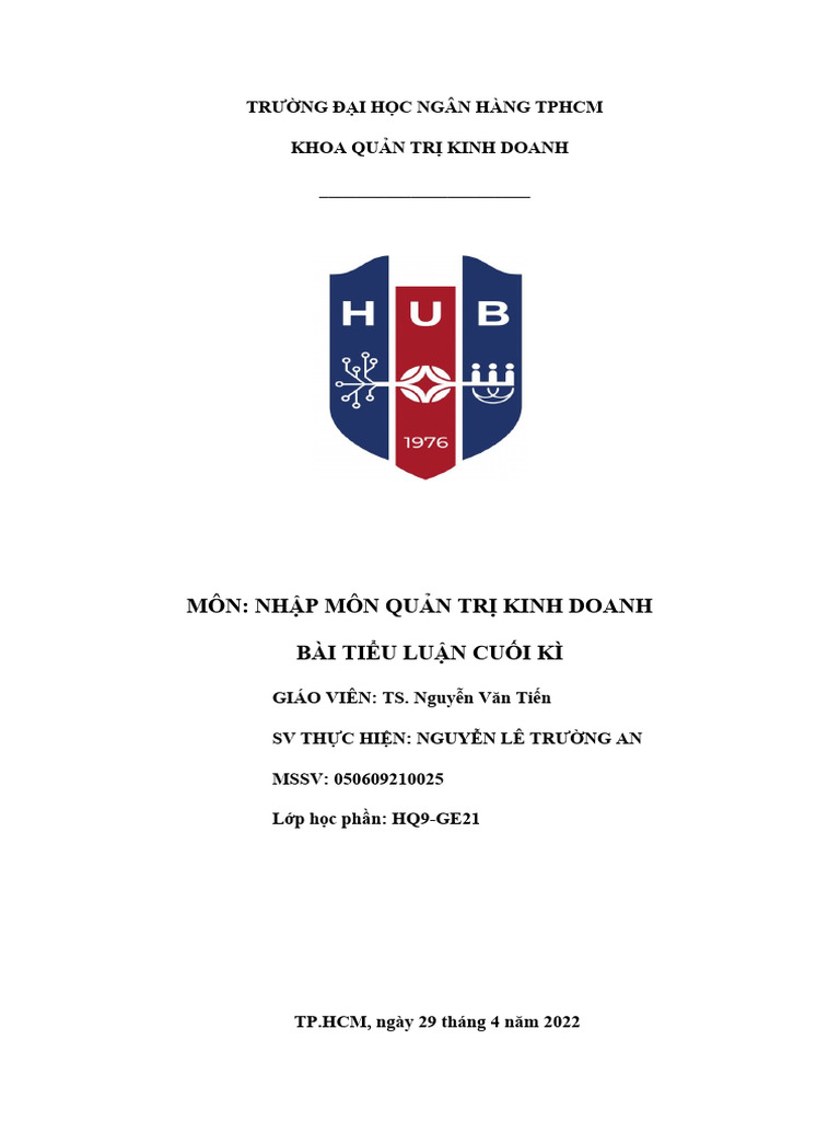 Tieuluan Nhapmon QTKD | PDF