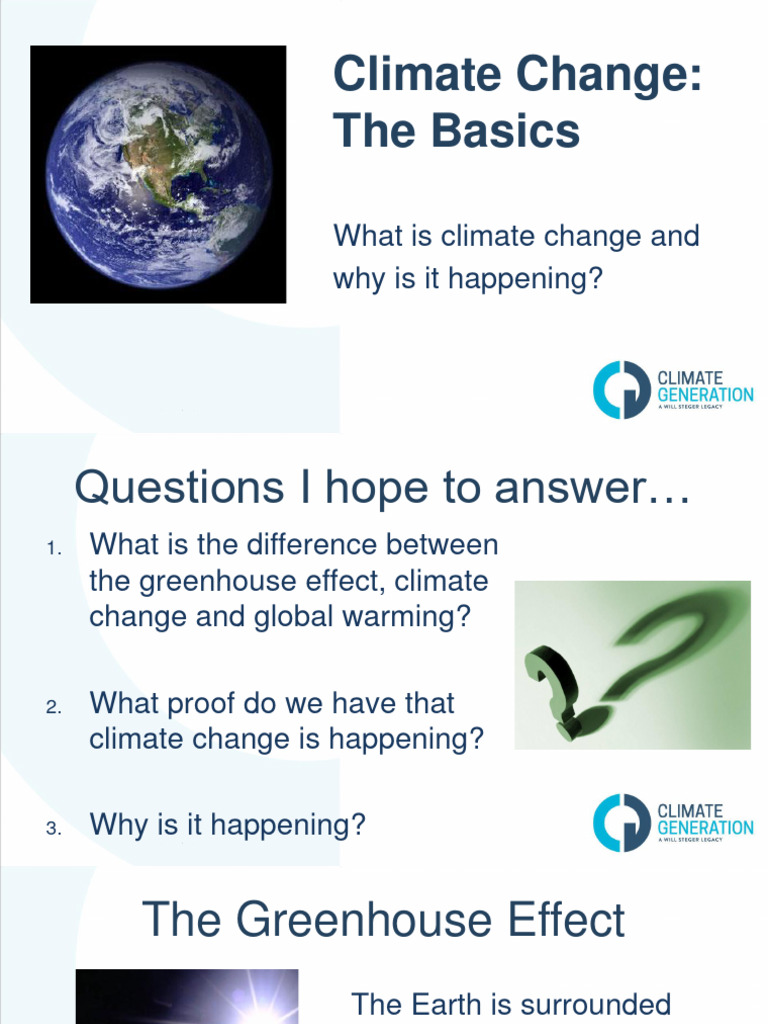 Climate Change - The Basics | PDF | Climate Change | Greenhouse Effect