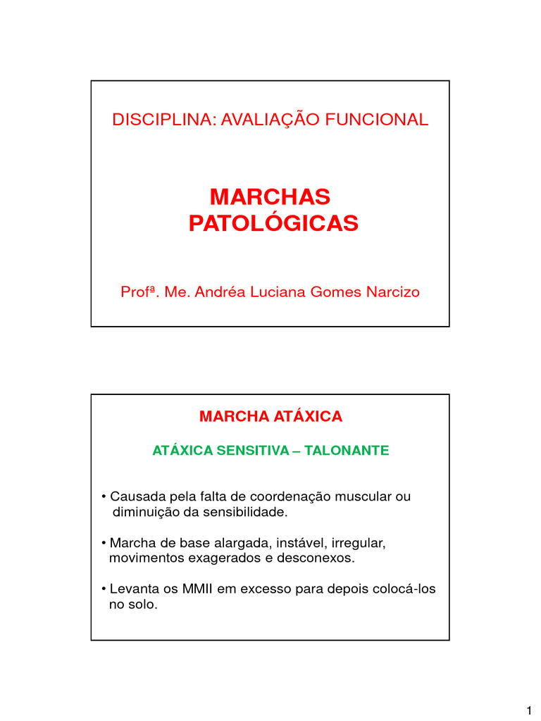 Tipos de Marchas Patológicas | PDF | Joelho | Mal de Parkinson
