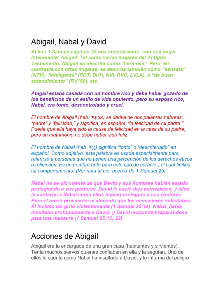 Abigail | PDF | David