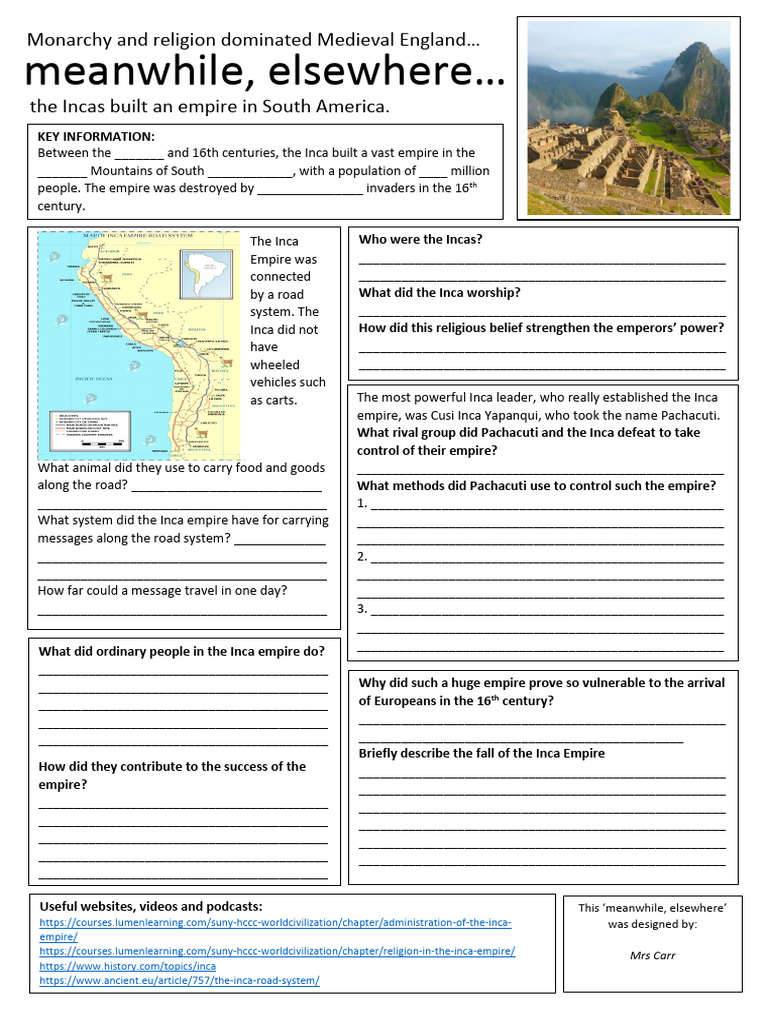 Inca Empire: Structure and Fall | PDF | Inca Empire