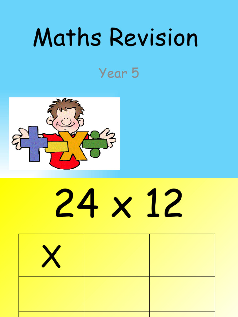 Maths Revision PP | PDF | Teaching Methods & Materials