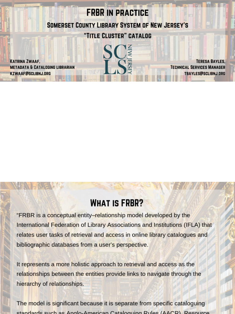 Somerset County Library System of NJ: FRBR in Practice: Title Cluster ...