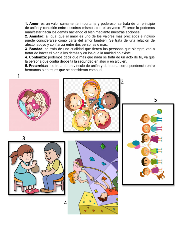 15 Valores Humanos Esenciales | PDF | Amor | Psicología Social