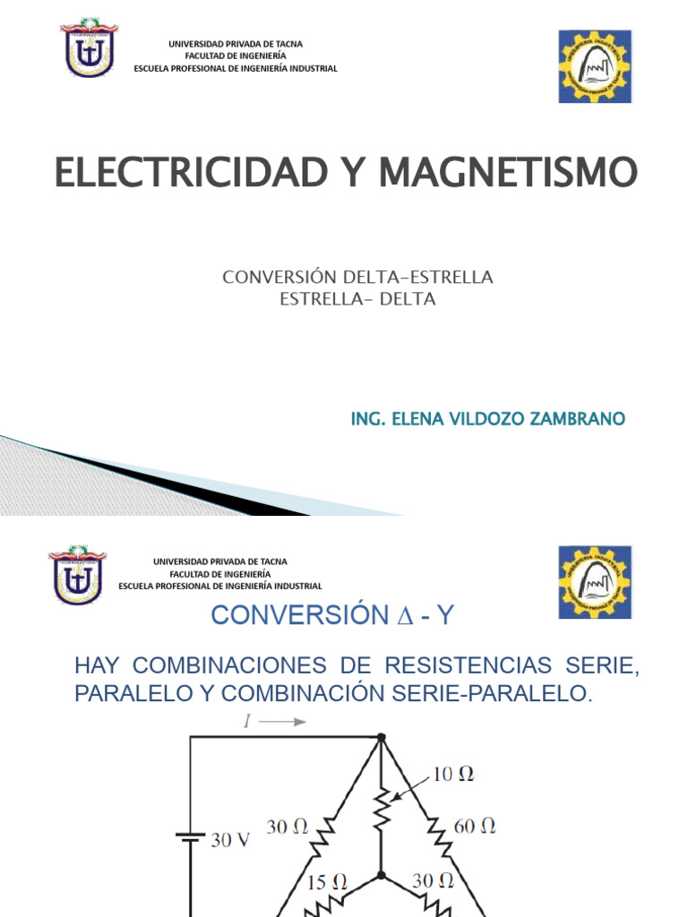 Conversión Delta-Estrella en Circuitos | PDF | Física Aplicada e ...