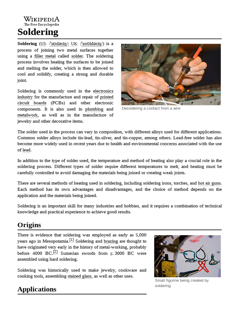 Soldering | PDF | Soldering | Solder