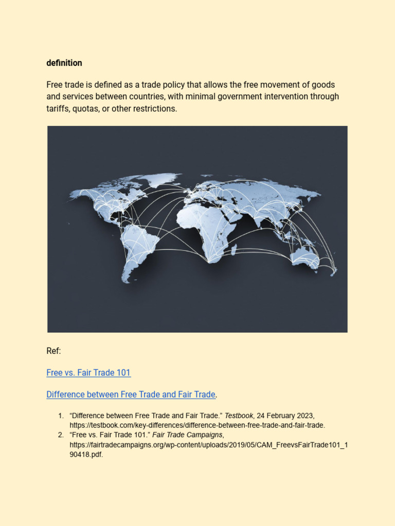Free Trade and Its Pros | PDF | Free Trade | Trade