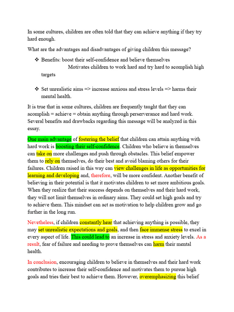 Hard Work To Achieve Goals | PDF