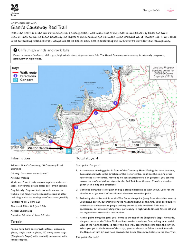 Giants Causeway Red Trail Walking | Download Free PDF | Trail