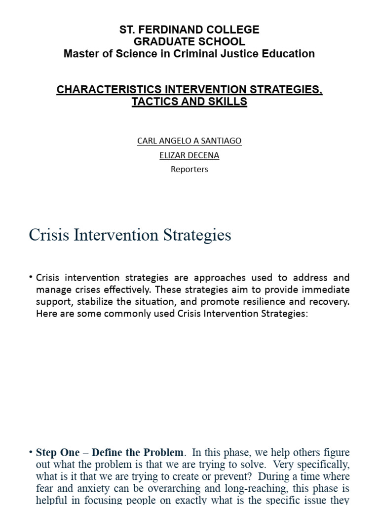 Crisis Intervention Strategies Guide | PDF | Psychological Resilience ...