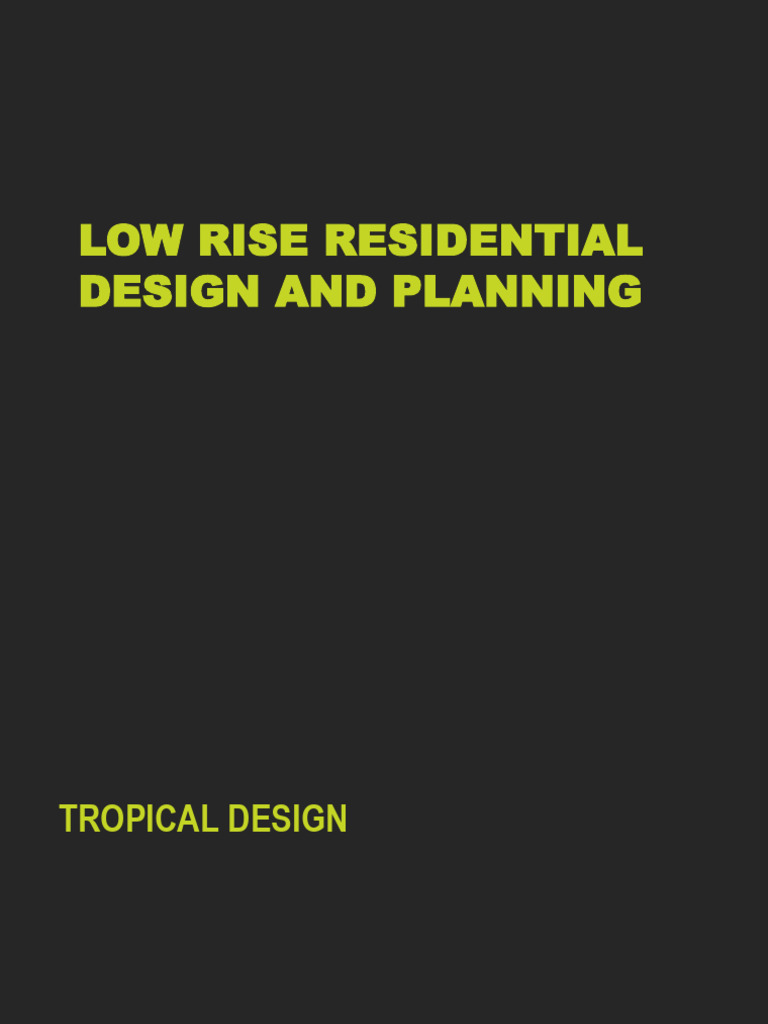 Low Rise Residential Design | PDF | Building Insulation | Temperature