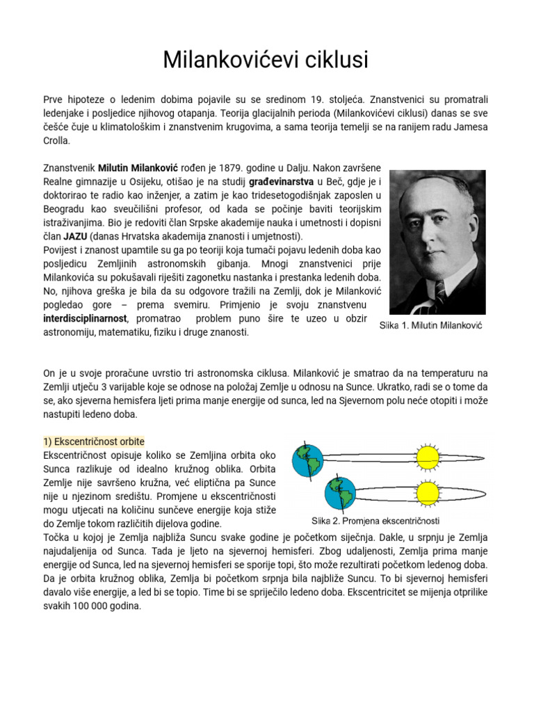 Milankovićevi Ciklusi | PDF
