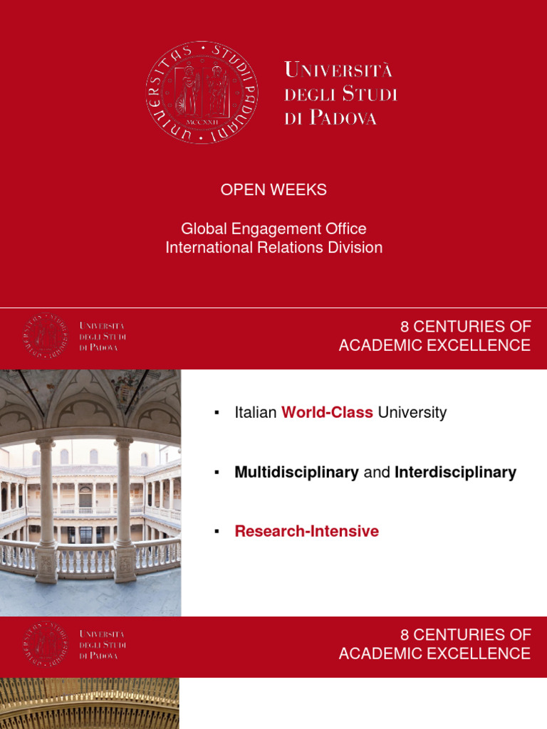 UNIPD OpenWeeks Medical Biotechnologies Spring2024 | PDF | Pathology | Academic Degree