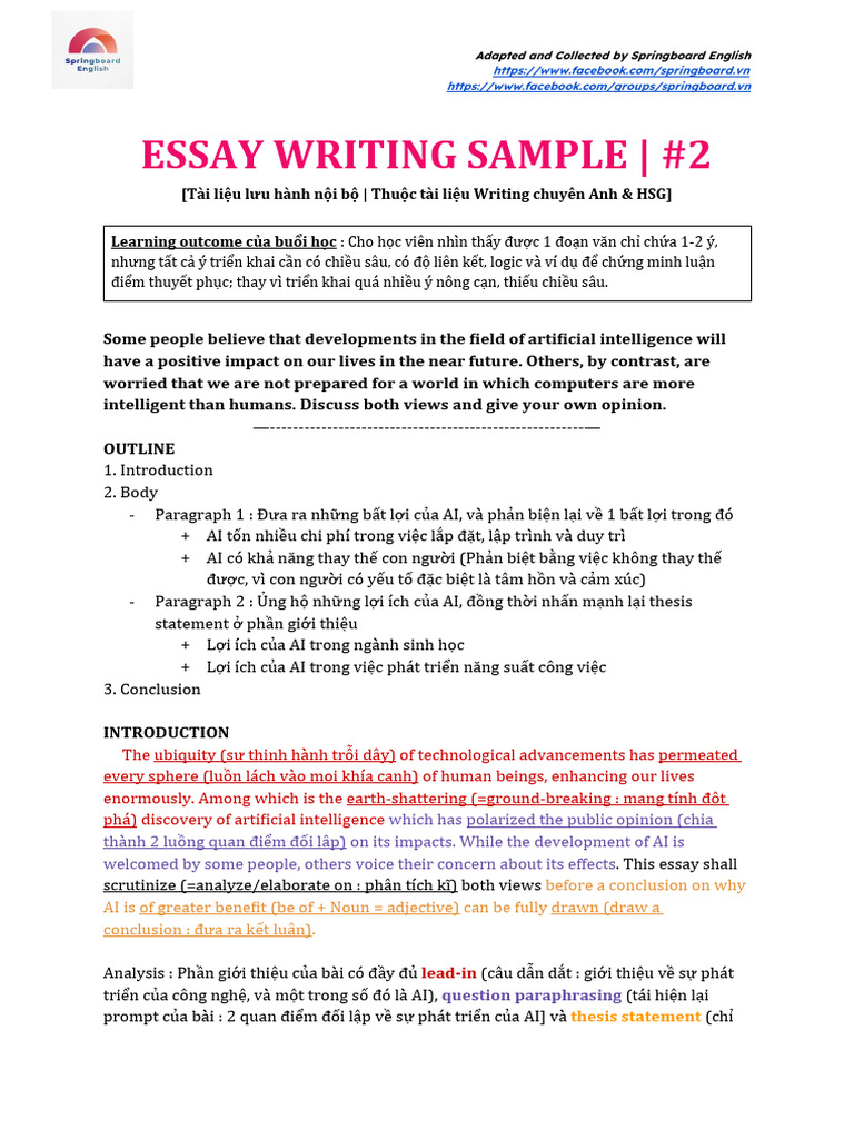 (Springboard) Writing Sample 2 | Download Free PDF | Artificial ...