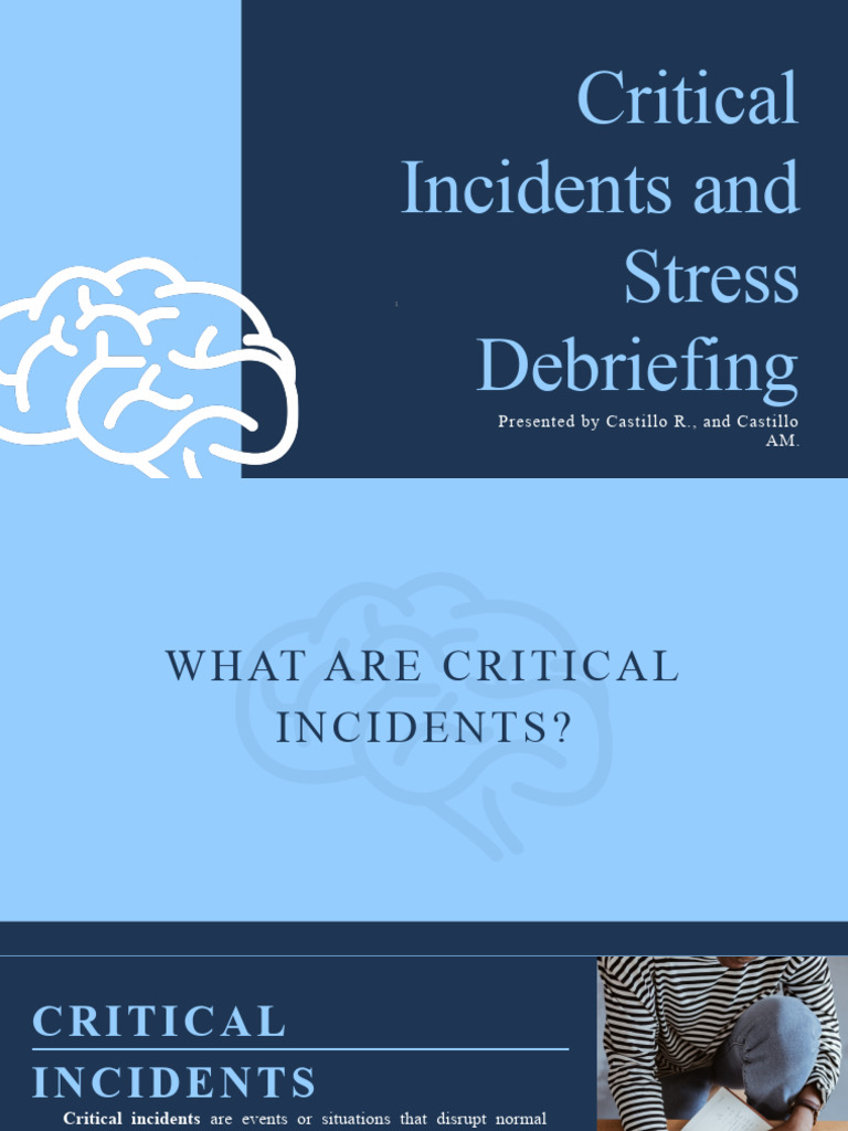Critical Incident Stress Debriefing | PDF | Psychological Trauma ...