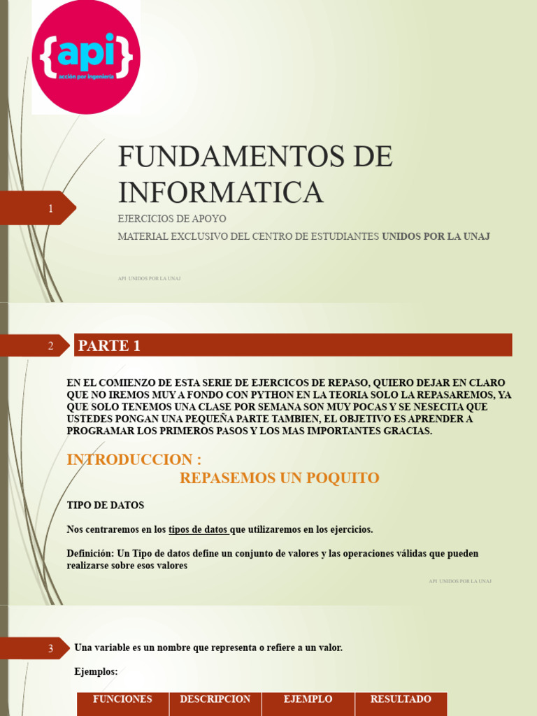 Fundamentos de Informatica | PDF | Tipo de datos | Variable (informática)