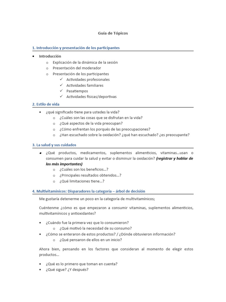 Guía de Tópicos Multivitamínicos | PDF