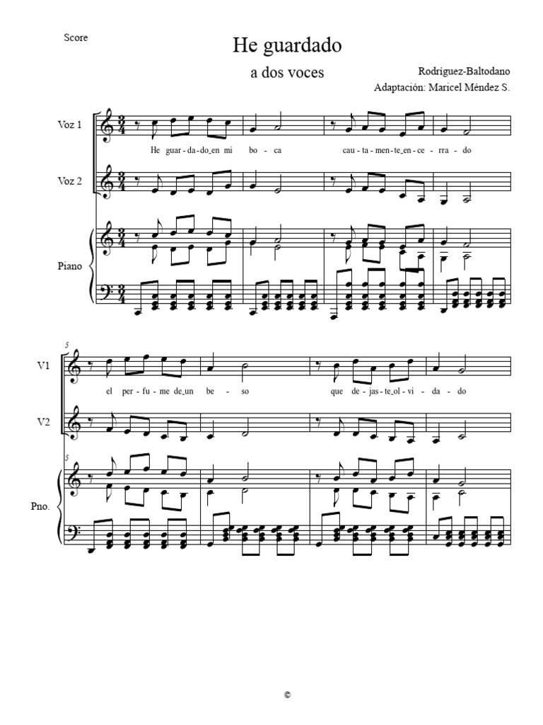 He Guardado AB Piano | PDF