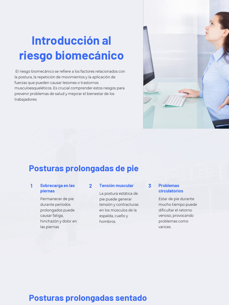 Introduccion Al Riesgo Biomecanico | PDF | Estilo de vida sedentario | Factores humanos y ergonomía