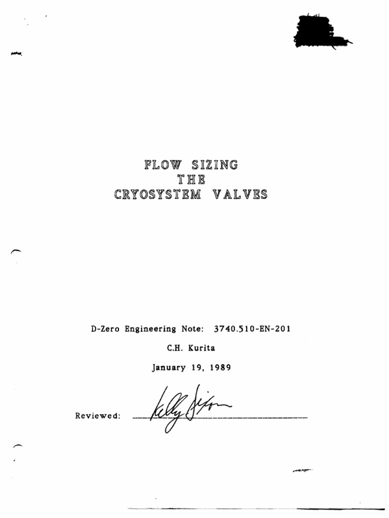 Cryosystem Valve Flow Sizing Guide | PDF | Enthalpy | Liquids