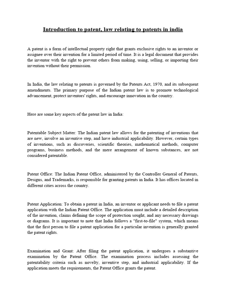 Clip Unit 5 | PDF | Patent | Patent Application