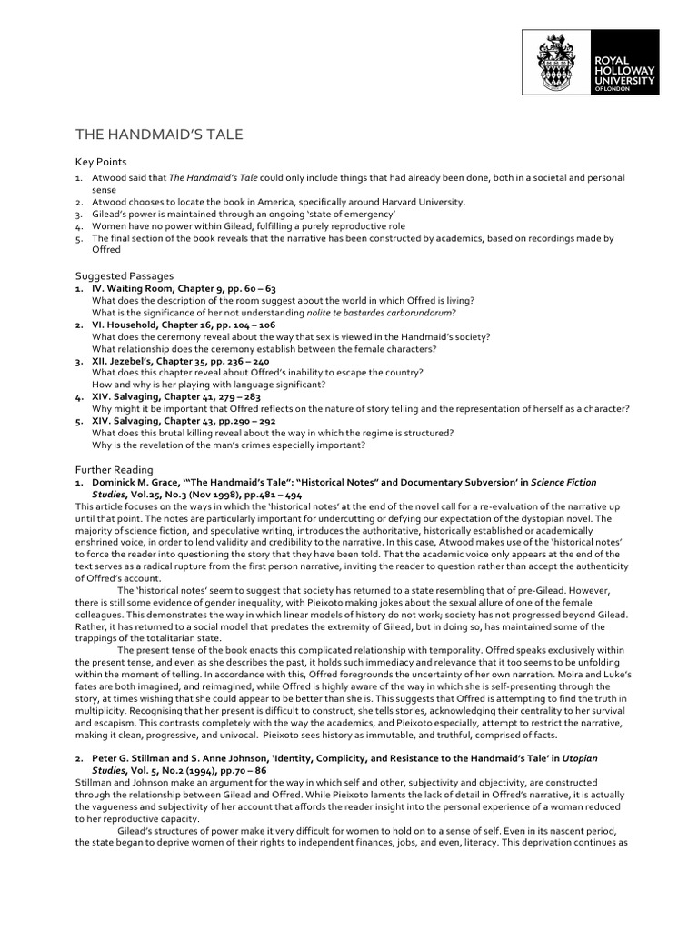 The Handmaids Tale English Teacherhub | PDF