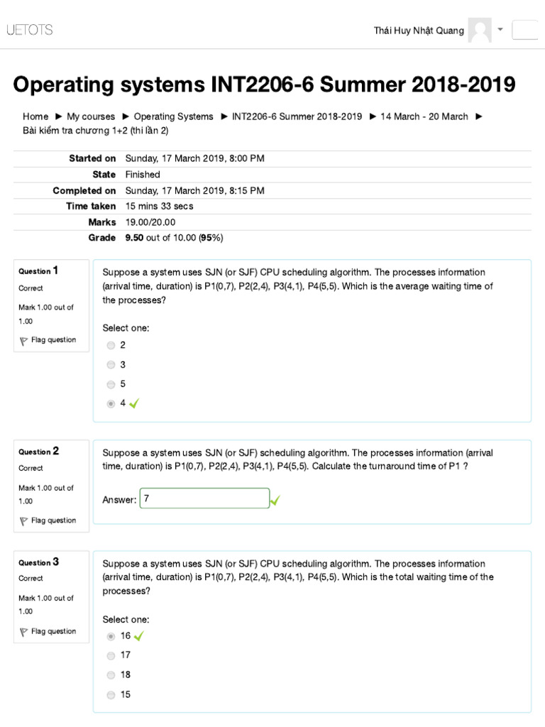 1,2,3,4 | PDF | Scheduling (Computing) | Operating System Technology