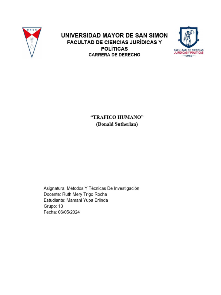 Tráfico Humano | PDF | Trata de personas | Prostitución