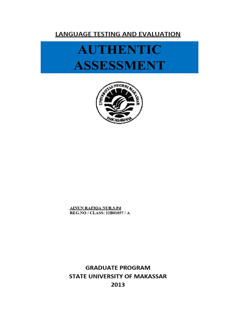 Paper Authentic Assessment | PDF | Educational Assessment | Learning