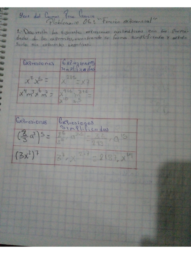 PROBLEMARIO 05 Función Exponencial | PDF