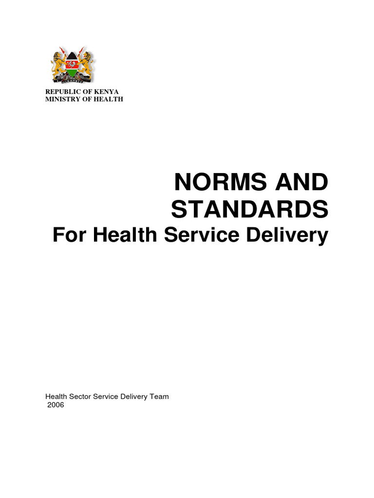 Kenya Health Service Standards | PDF | Medicine | Health Care