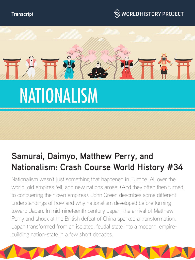 CC Samurai Daimyo Matthew Perry and Nationalism CCWH 34 | PDF | Samurai ...