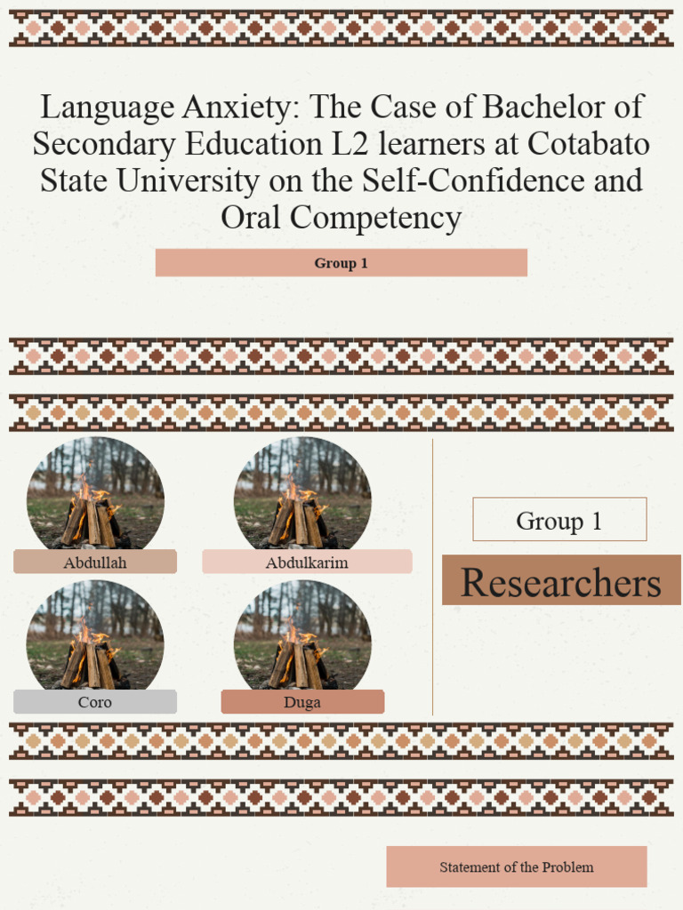 Language Anxiety | PDF | Anxiety | Second Language Acquisition