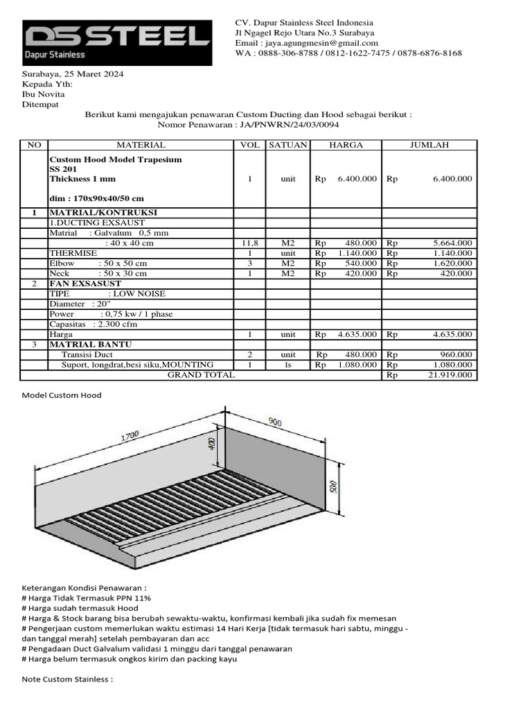 SP Hood&Ducting - Bu Novita | PDF
