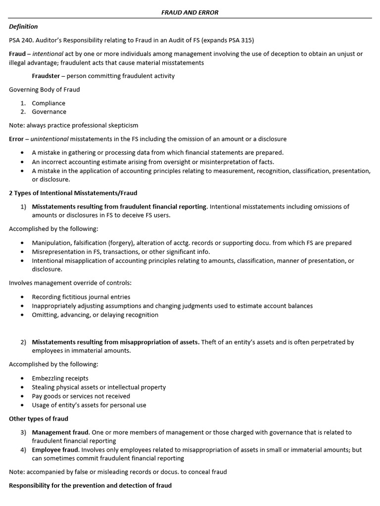 Aud Finals Reviewer | PDF | Audit | Internal Control