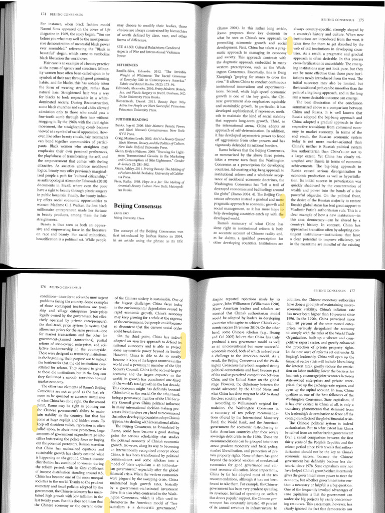 Beijing Consensus - YangYao | PDF