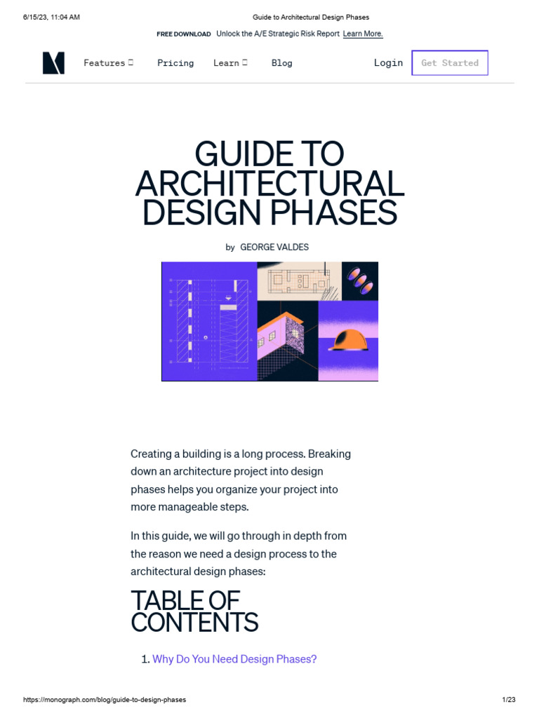 Guide To Architectural Design Phases | PDF | Architect | Pricing