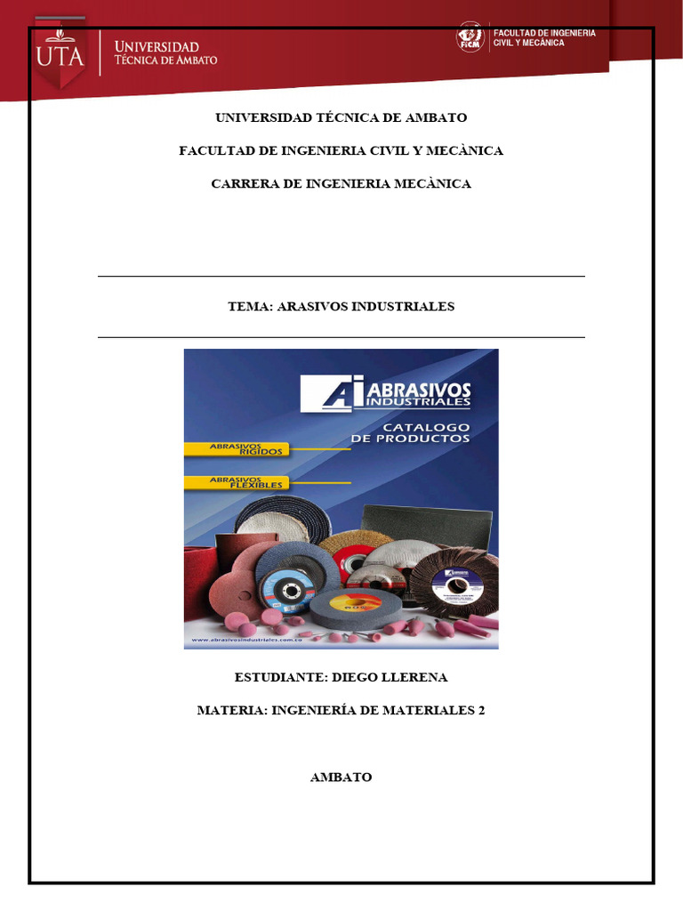 Abrasivos Industriales | PDF | Abrasivo | Materiales